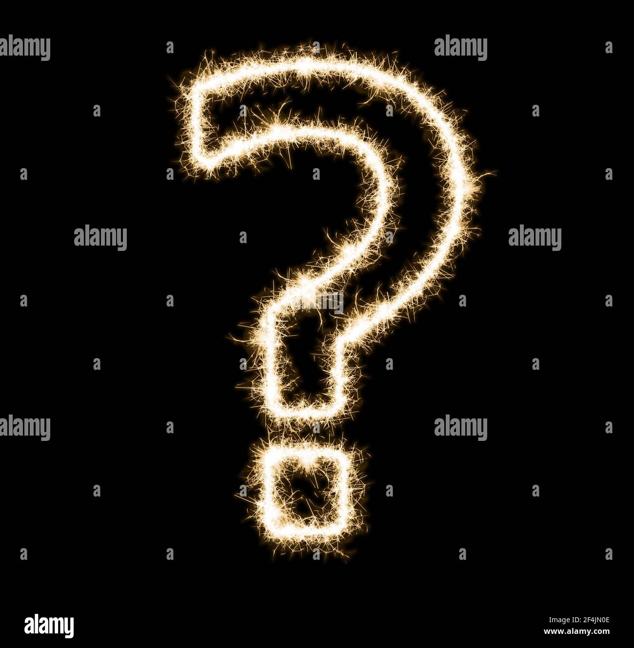Question mark - Made out of sparkles, isolated on black Stock Photo - Alamy