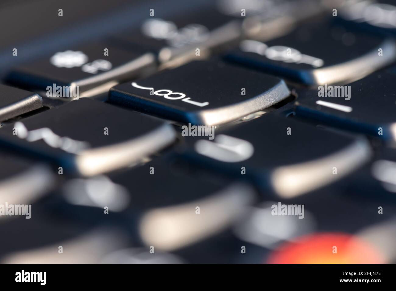 Macro shot of black keyboard focus on 8 key Stock Photo - Alamy