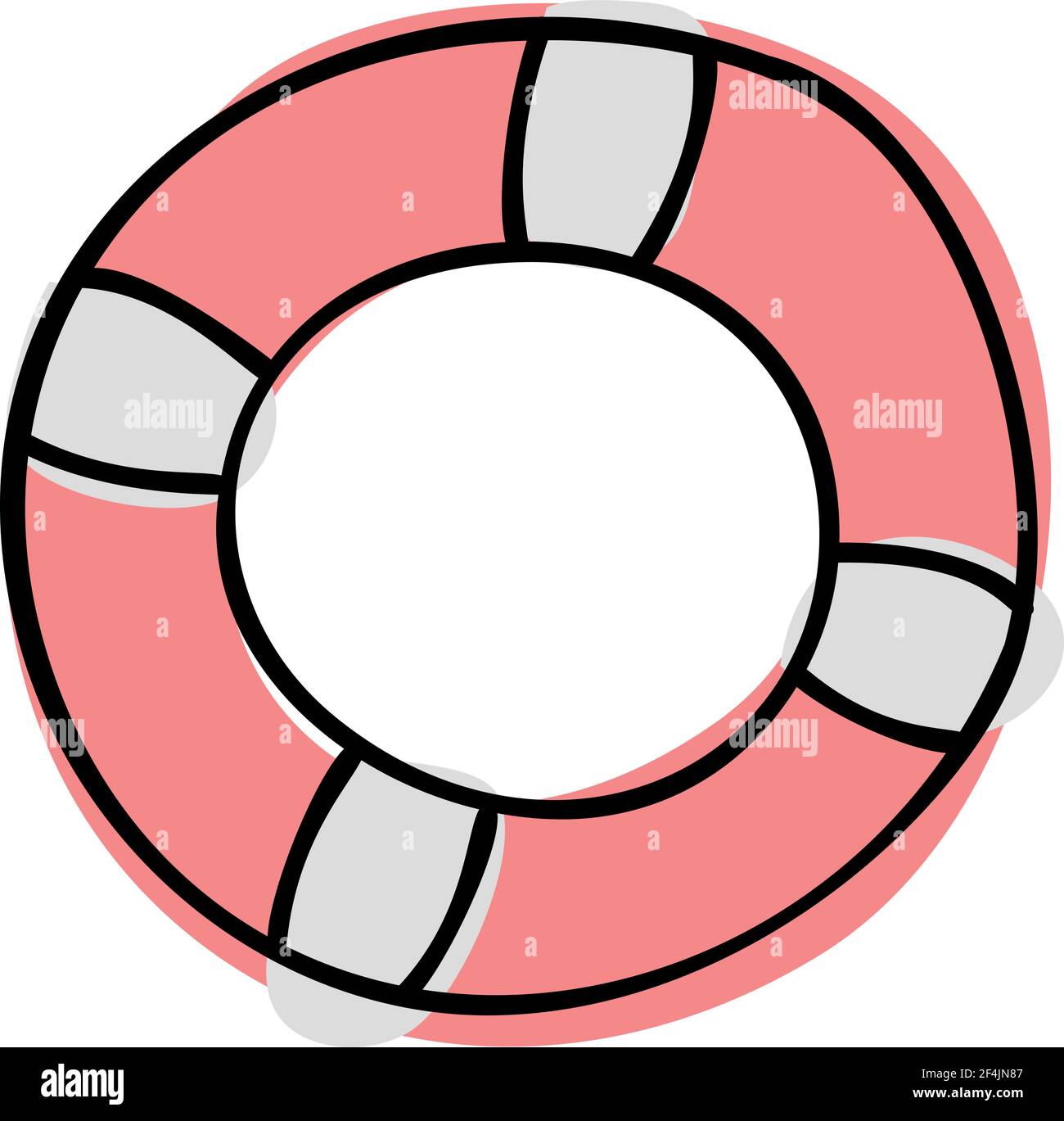 Doodle Lifebuoy. hand drawn of a Lifebuoy isolated on a white ...