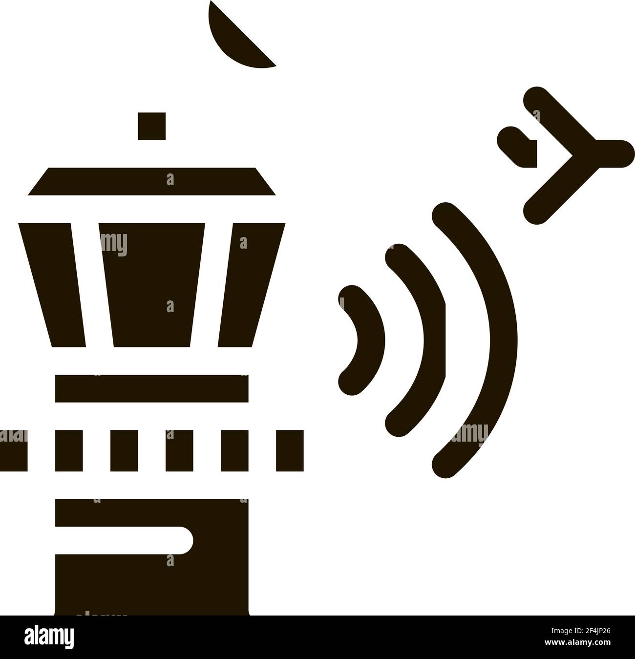 Airport Control Tower Radar Icon Vector Stock Vector Image & Art - Alamy