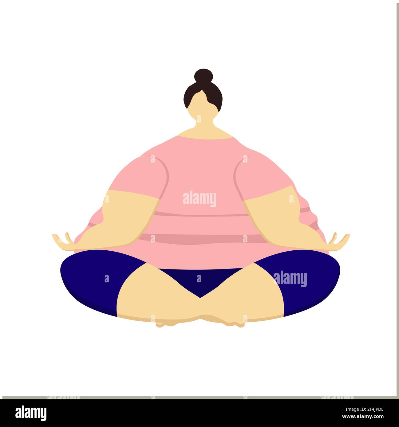 A very fat woman doing morning exercises. Fitness and Pilates for fat ...