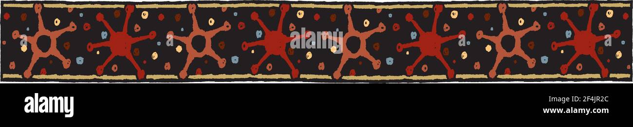 Linear border made in tribal style, made from hand-drawn drawings Stock ...