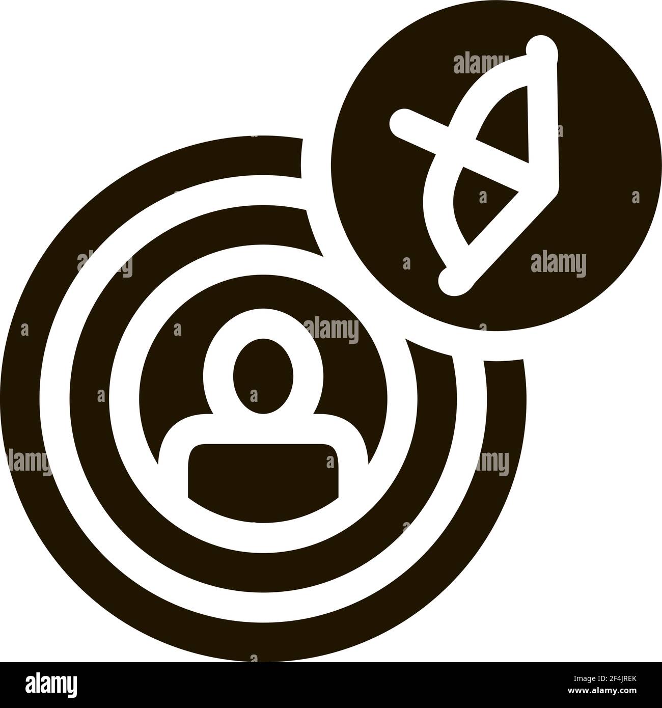 Human In Center Of Target Icon Vector Stock Vector Image & Art - Alamy