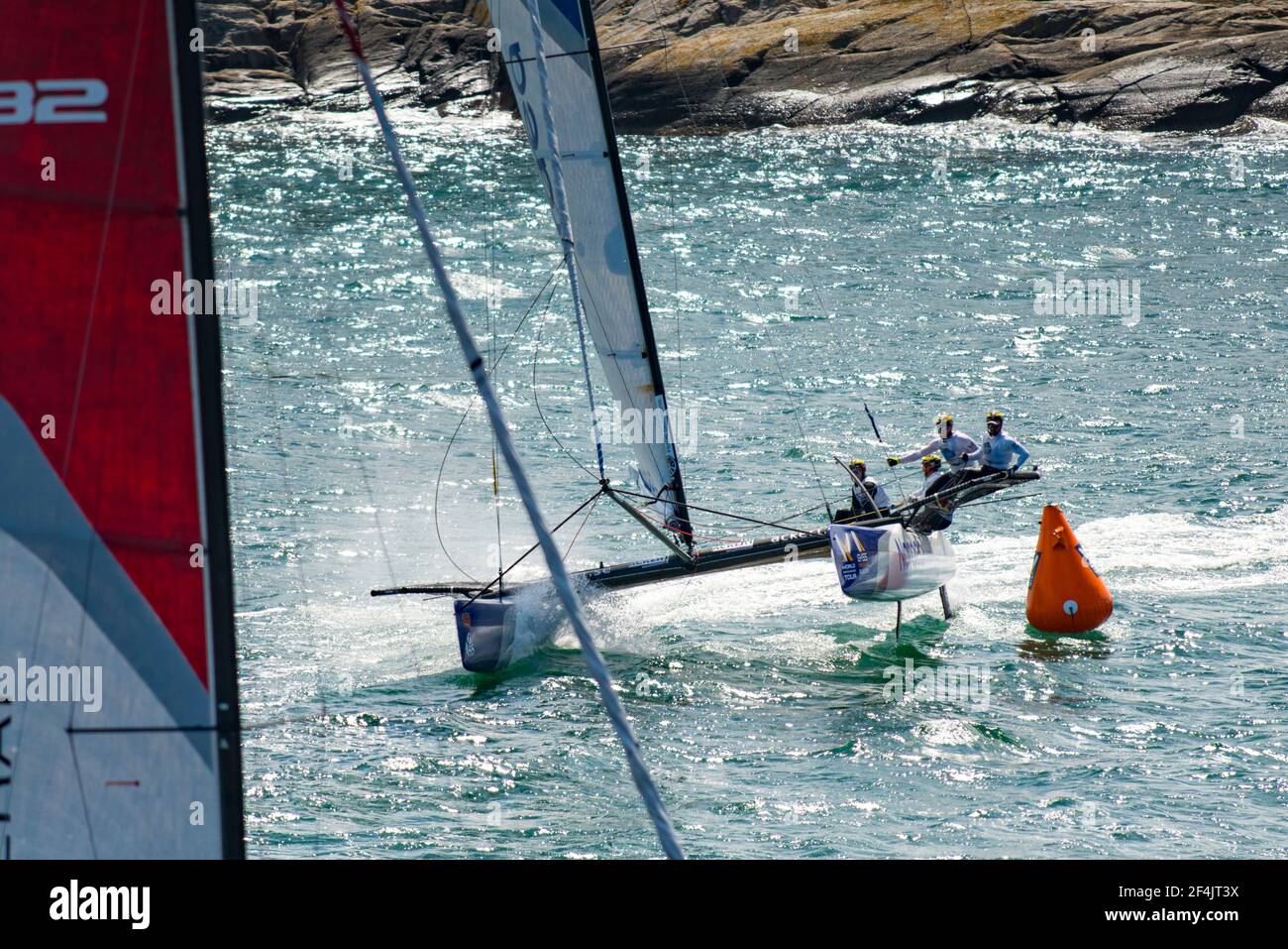 Big Boat sailing Race M32 Catamaran Competition at Marstrand Sweden ...