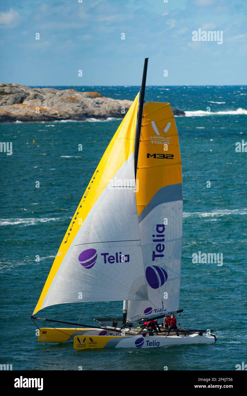 Big Boat sailing Race M32 Catamaran Competition at Marstrand Sweden ...