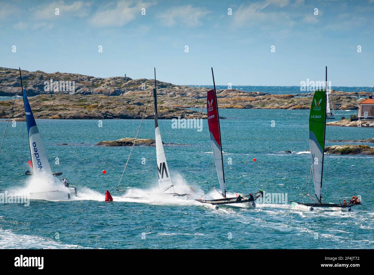 Big Boat sailing Race M32 Catamaran Competition at Marstrand Sweden ...