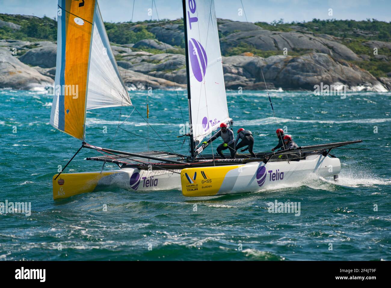 Big Boat sailing Race M32 Catamaran Competition at Marstrand Sweden ...