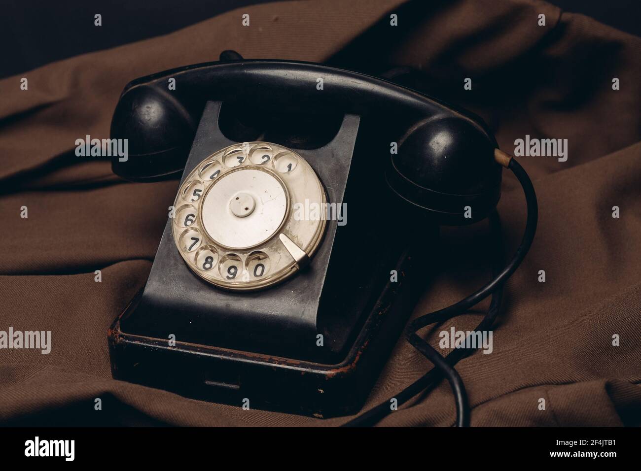 retro telephone vintage technology old style communication Stock Photo ...