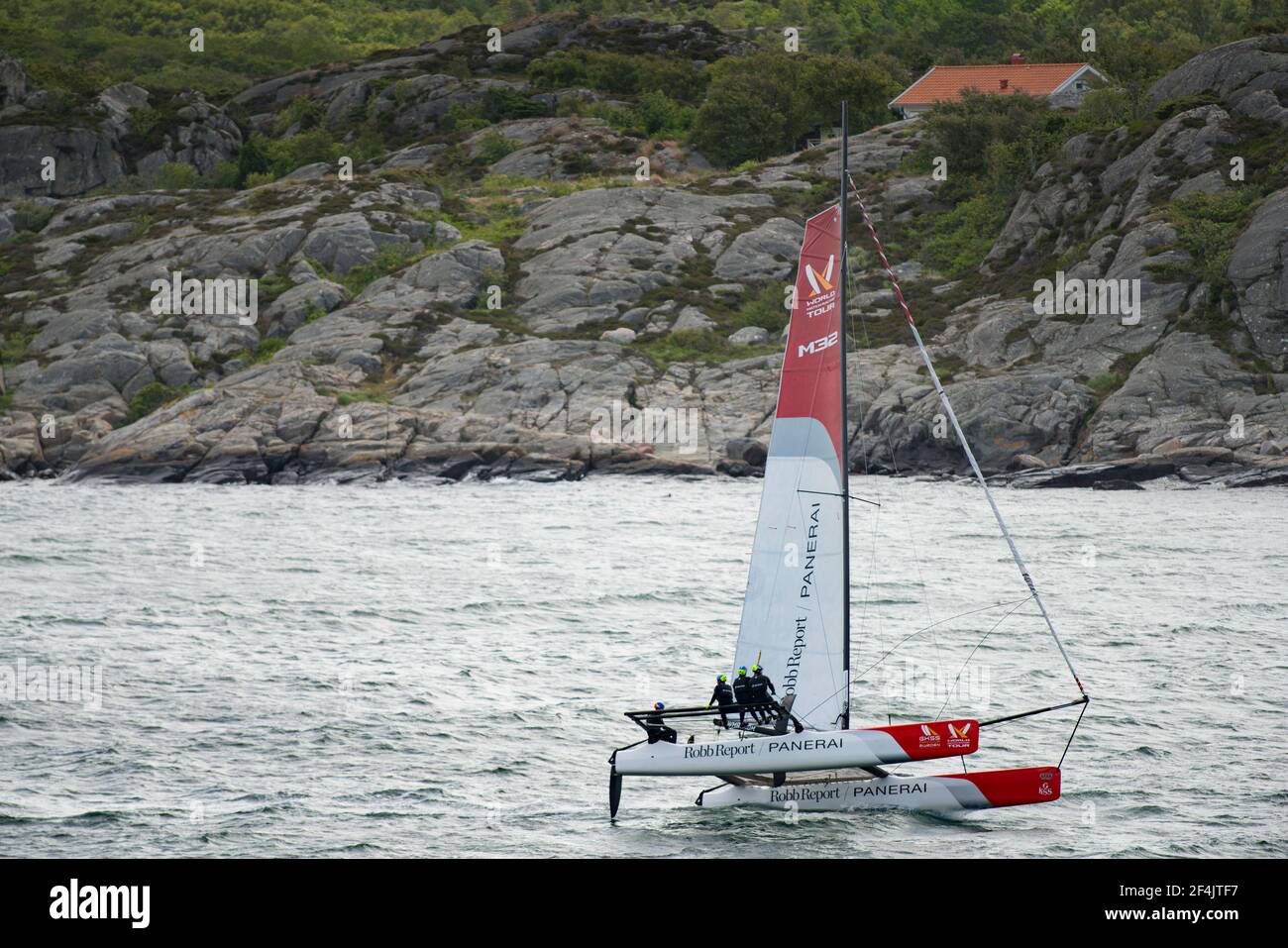 Big Boat sailing Race M32 Catamaran Competition at Marstrand Sweden ...