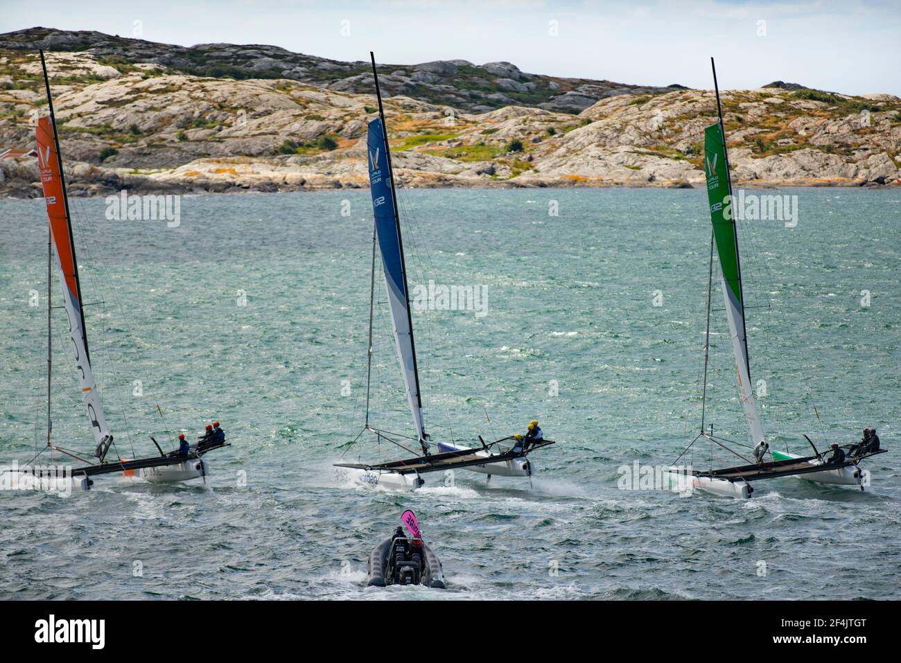 Big Boat sailing Race M32 Catamaran Competition at Marstrand Sweden ...