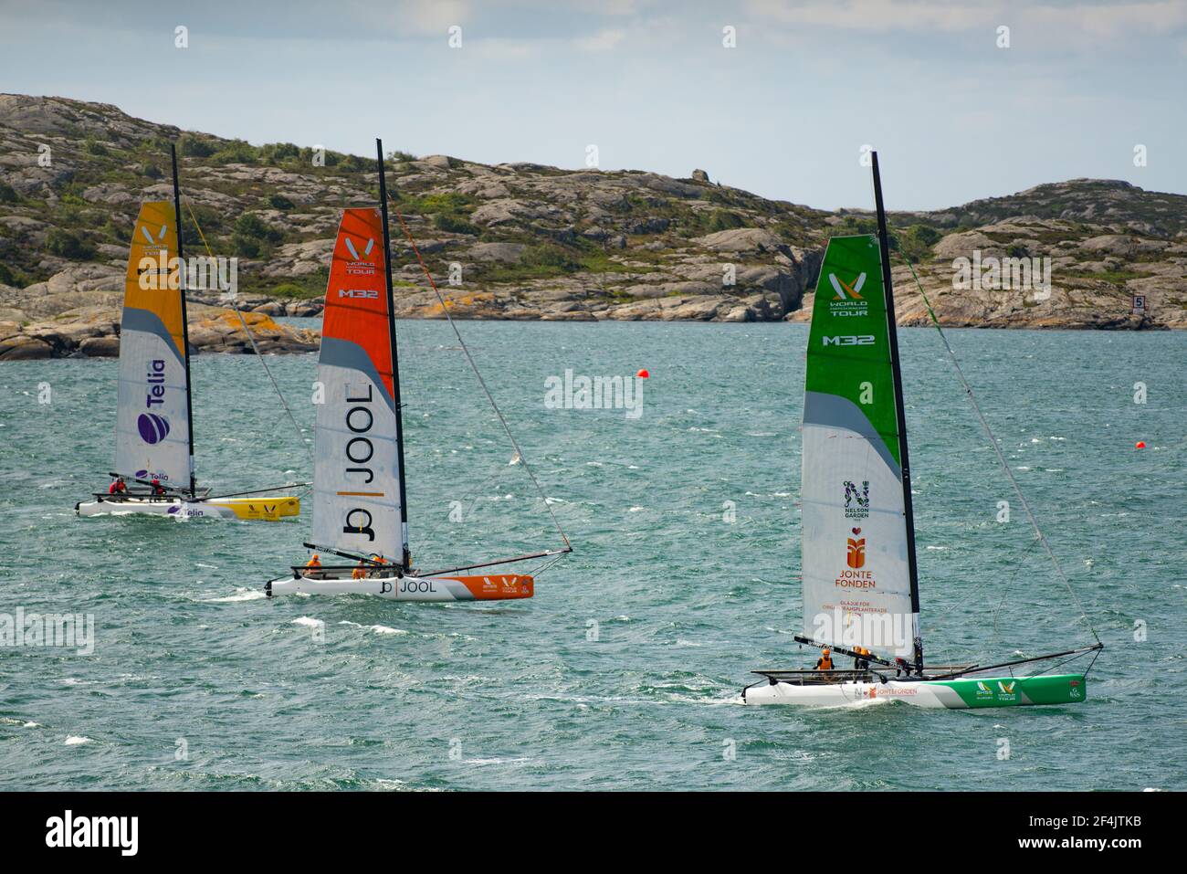 Big Boat sailing Race M32 Catamaran Competition at Marstrand Sweden ...