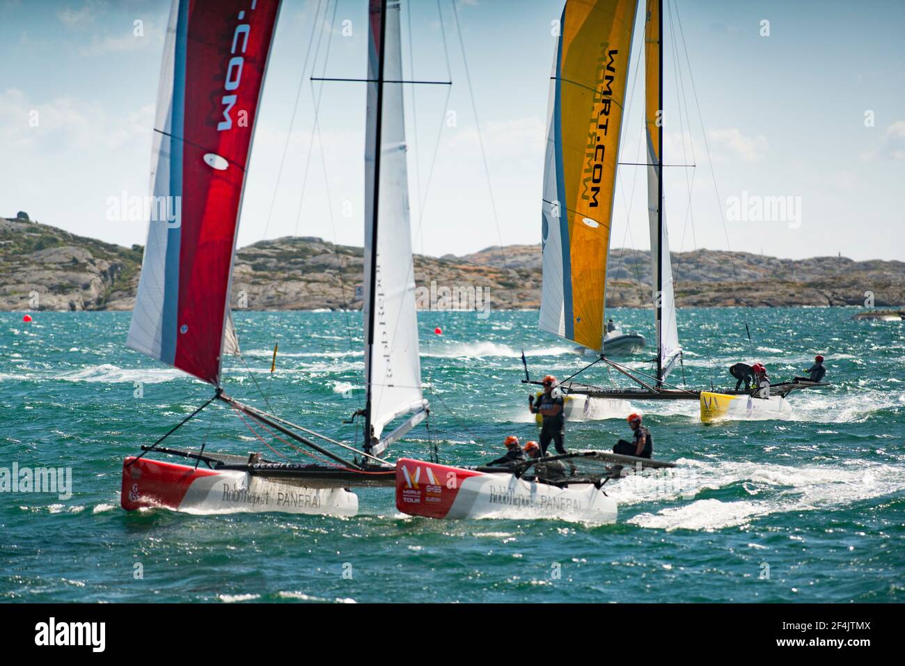 Big Boat sailing Race M32 Catamaran Competition at Marstrand Sweden ...