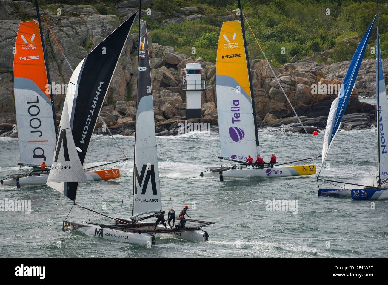 Big Boat sailing Race M32 Catamaran Competition at Marstrand Sweden ...