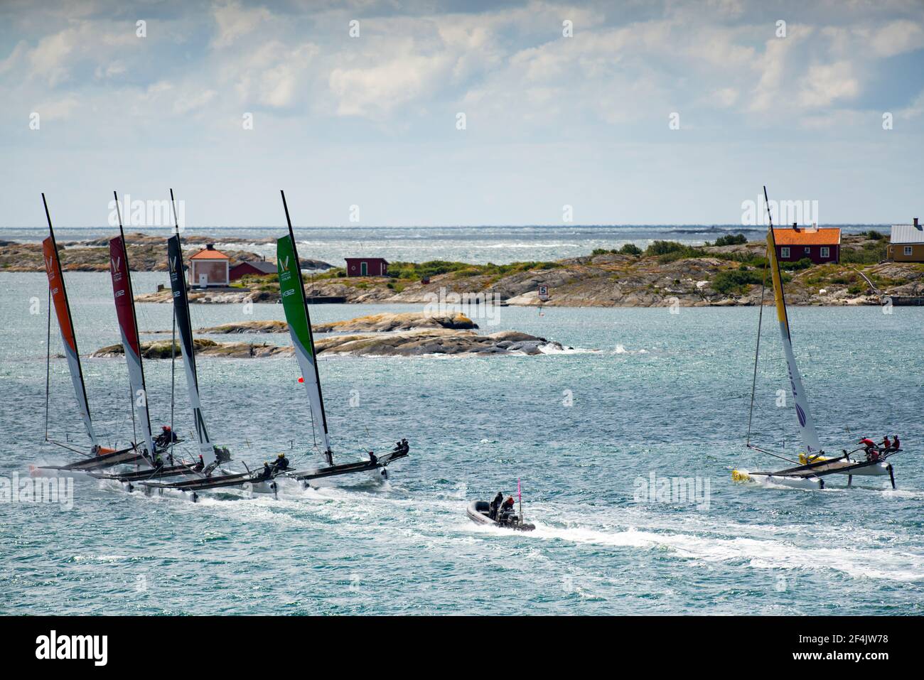 Big Boat sailing Race M32 Catamaran Competition at Marstrand Sweden ...