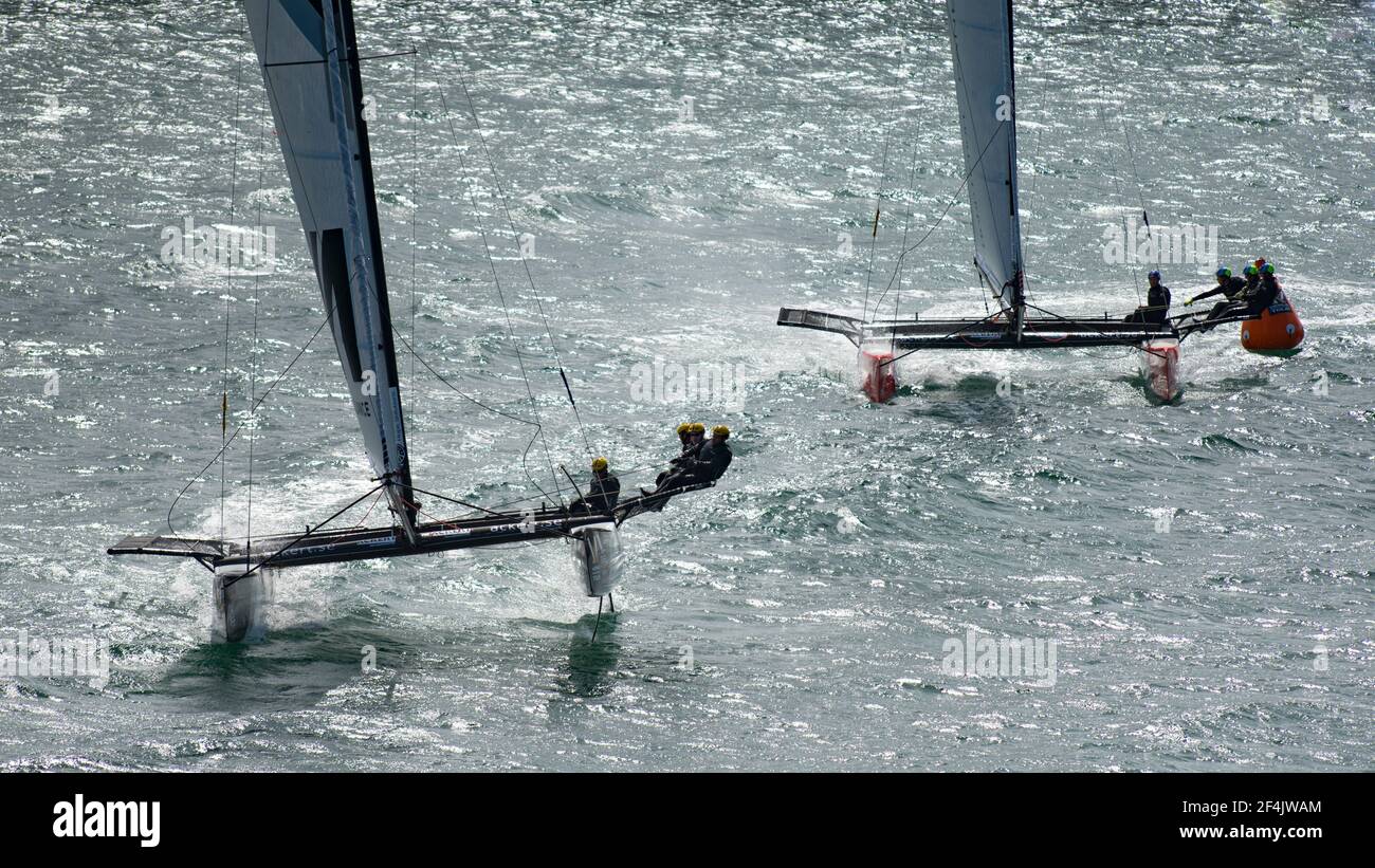 Big Boat sailing Race M32 Catamaran Competition at Marstrand Sweden ...