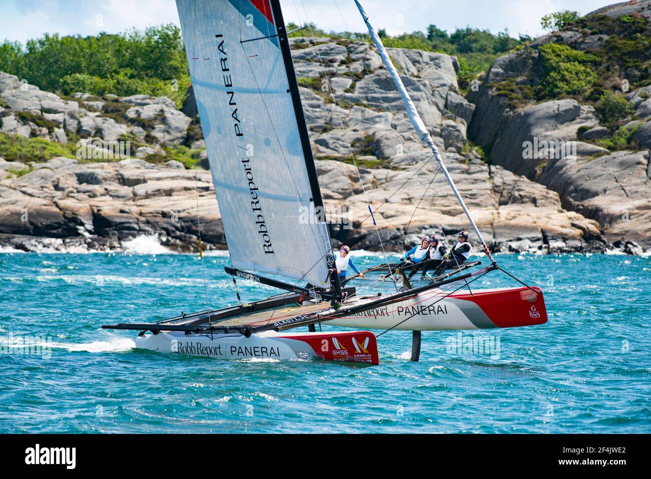Big Boat sailing Race M32 Catamaran Competition at Marstrand Sweden ...