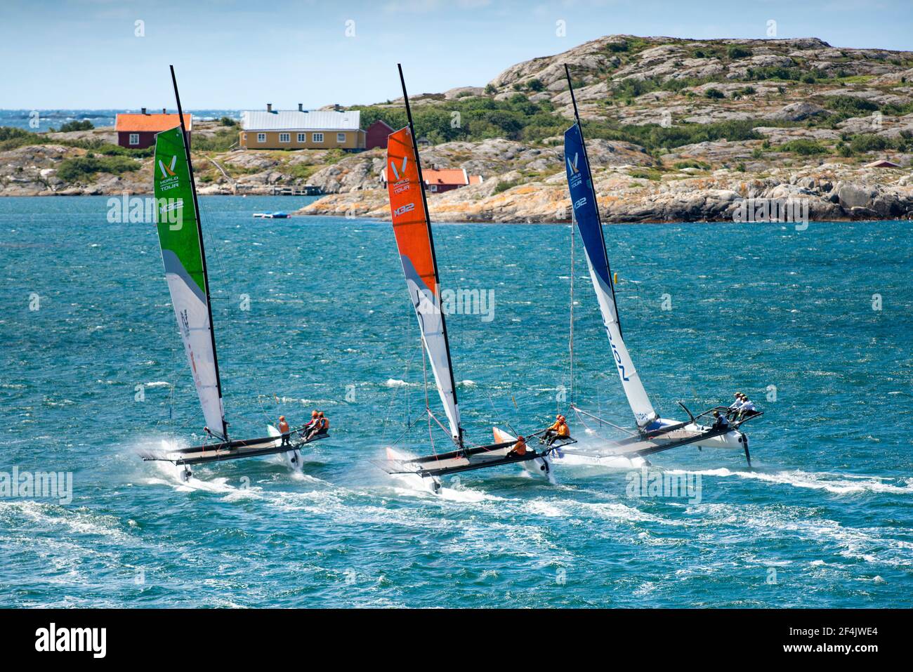 Big Boat sailing Race M32 Catamaran Competition at Marstrand Sweden ...