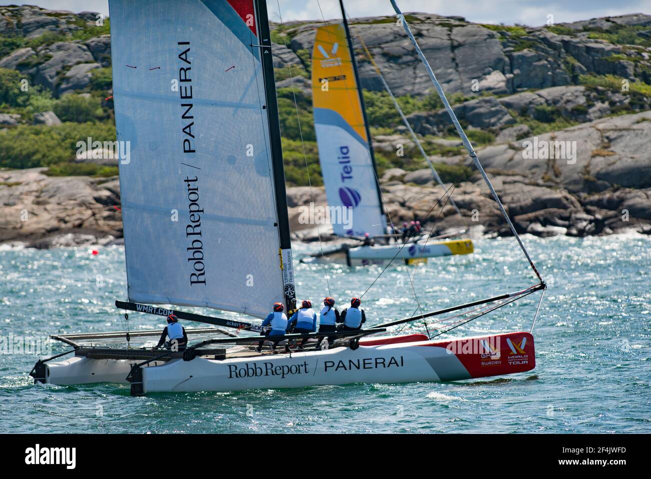 Big Boat sailing Race M32 Catamaran Competition at Marstrand Sweden ...