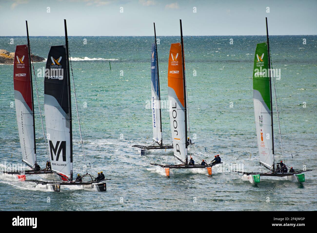 Big Boat sailing Race M32 Catamaran Competition at Marstrand Sweden ...