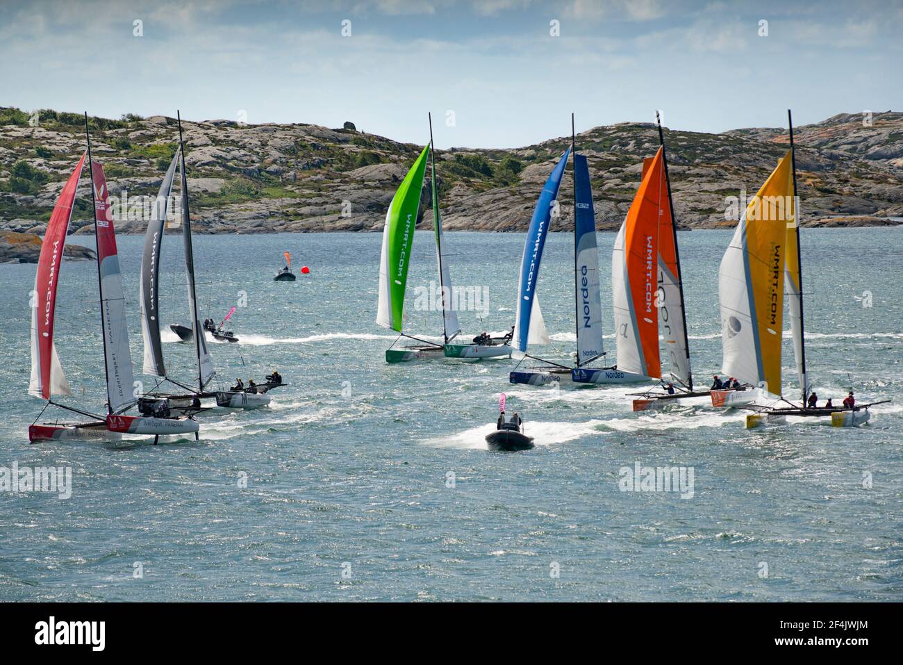 Big Boat sailing Race M32 Catamaran Competition at Marstrand Sweden ...
