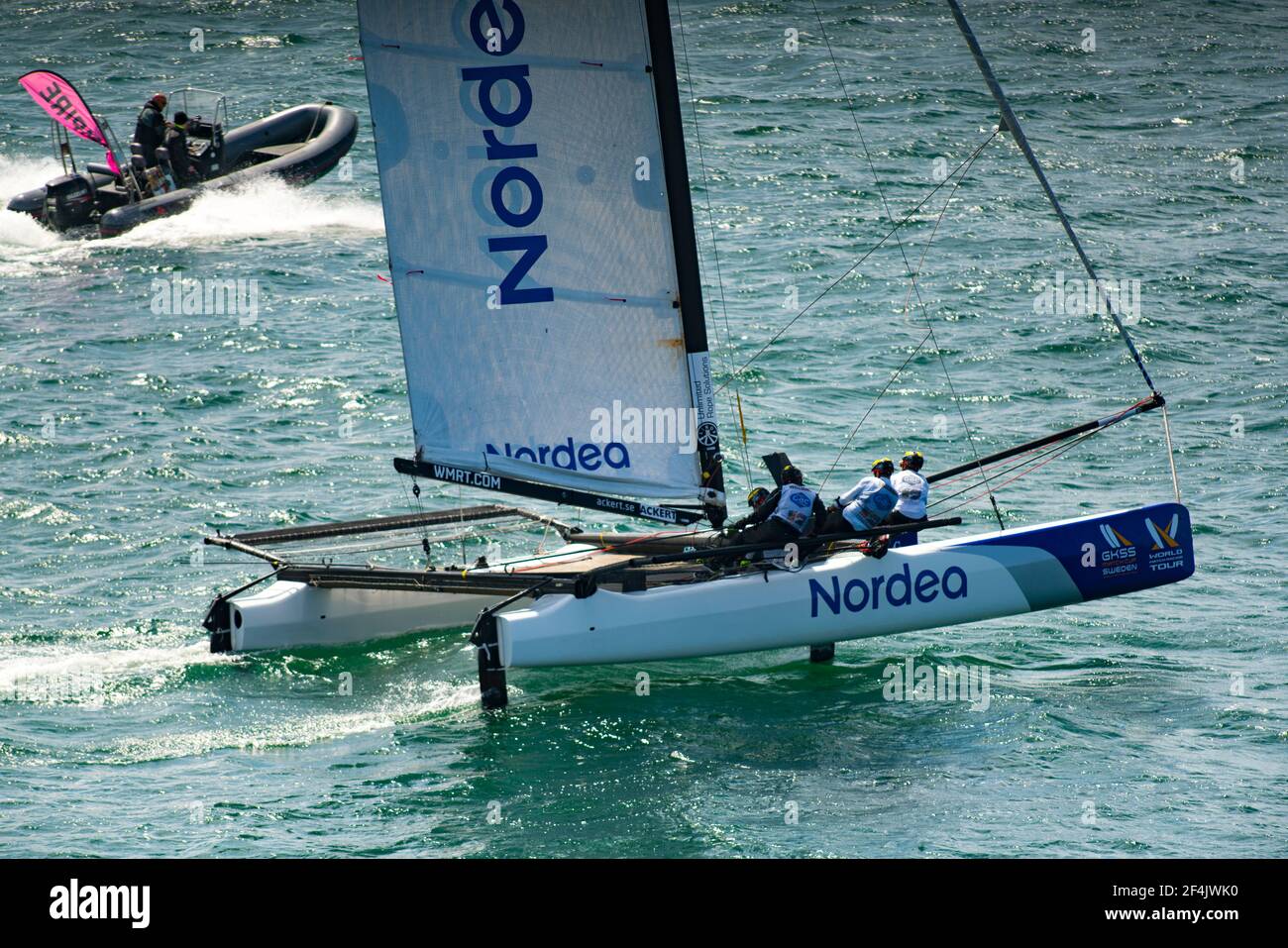 Big Boat sailing Race M32 Catamaran Competition at Marstrand Sweden ...