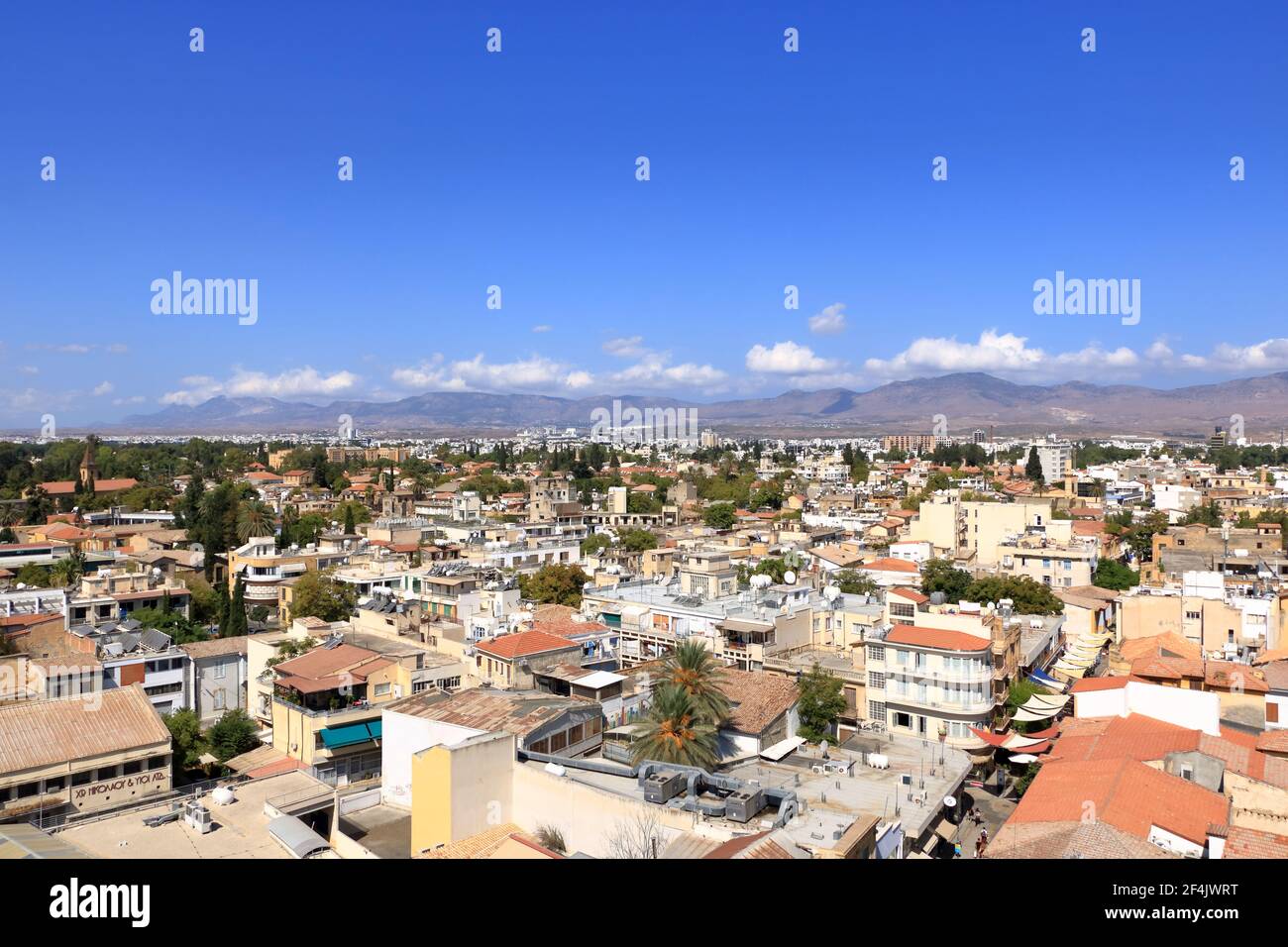 October 03 2020 - NICOSIA/Cyprus: View of Nicosia (Lefkosia), the last ...