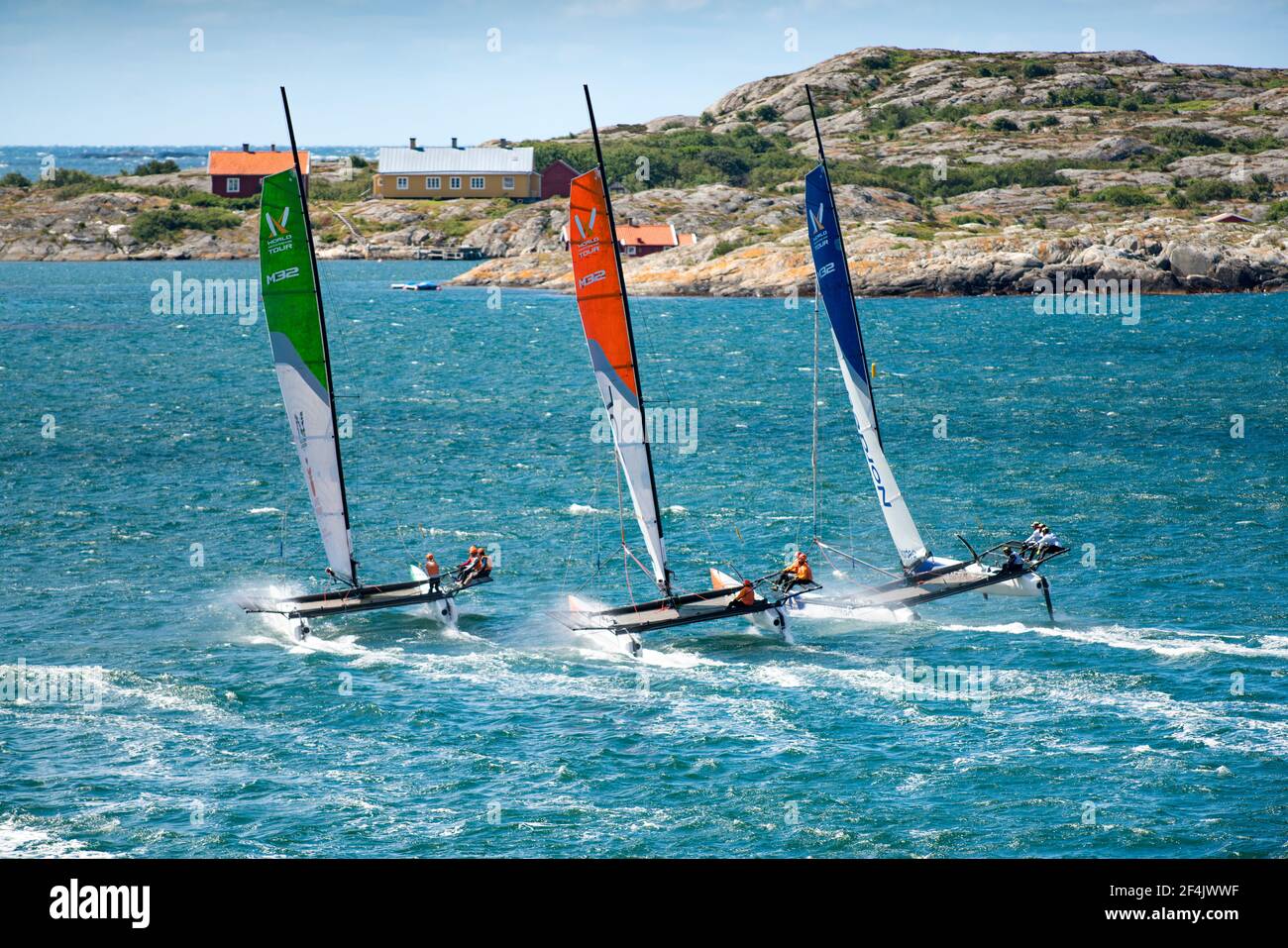 Big Boat sailing Race M32 Catamaran Competition at Marstrand Sweden ...