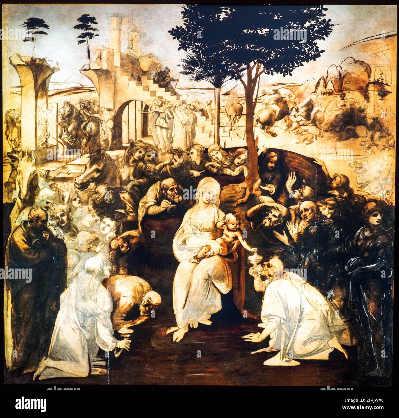 Adorazione dei Magi (Adoration of the Magi) by Leonardo da Vinci (1452 ...