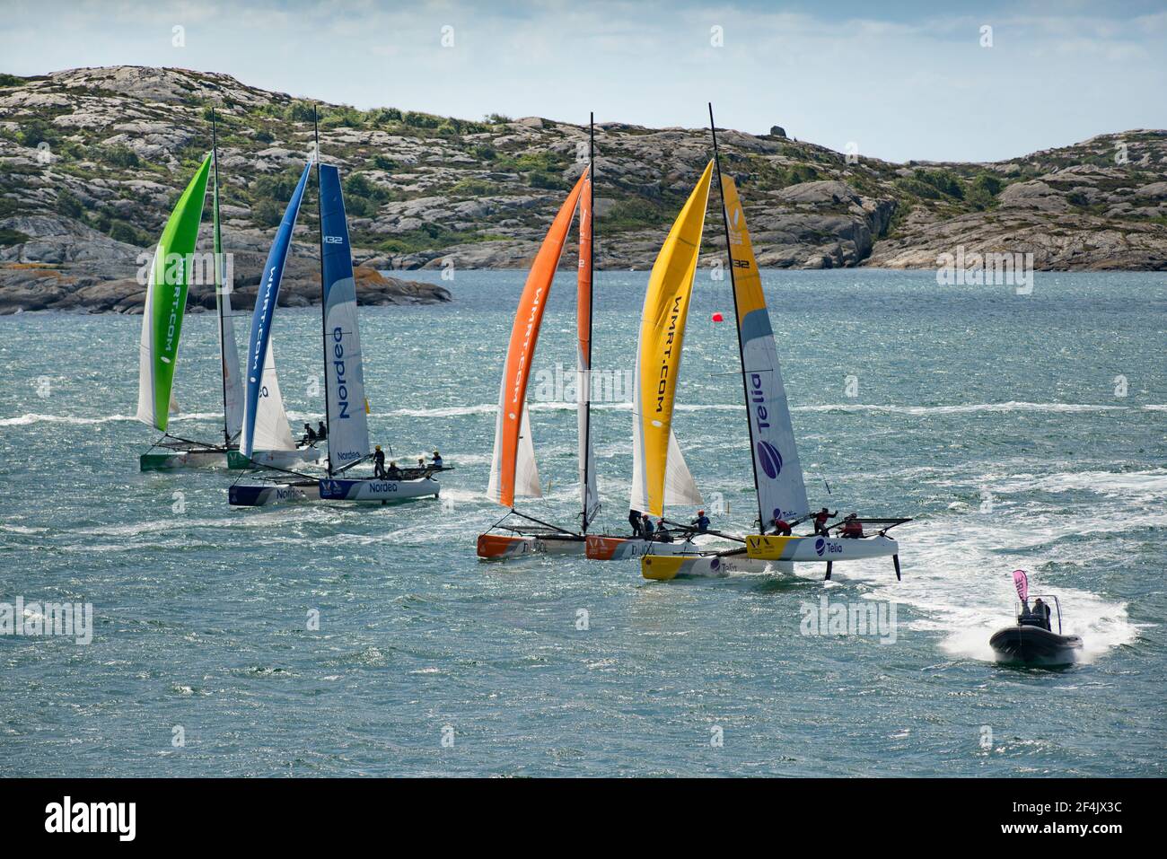 Big Boat sailing Race M32 Catamaran Competition at Marstrand Sweden ...