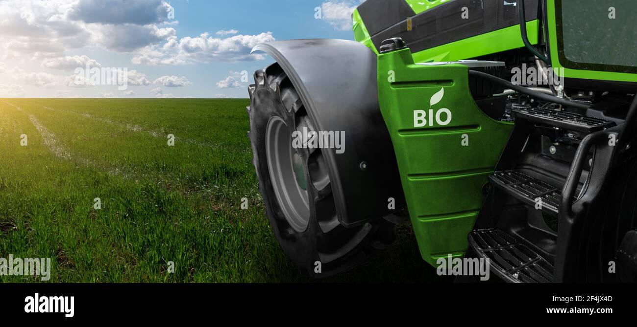 Agricultural tractor powered by biofuel Stock Photo - Alamy