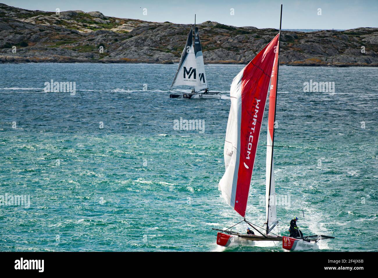 Big Boat sailing Race M32 Catamaran Competition at Marstrand Sweden ...