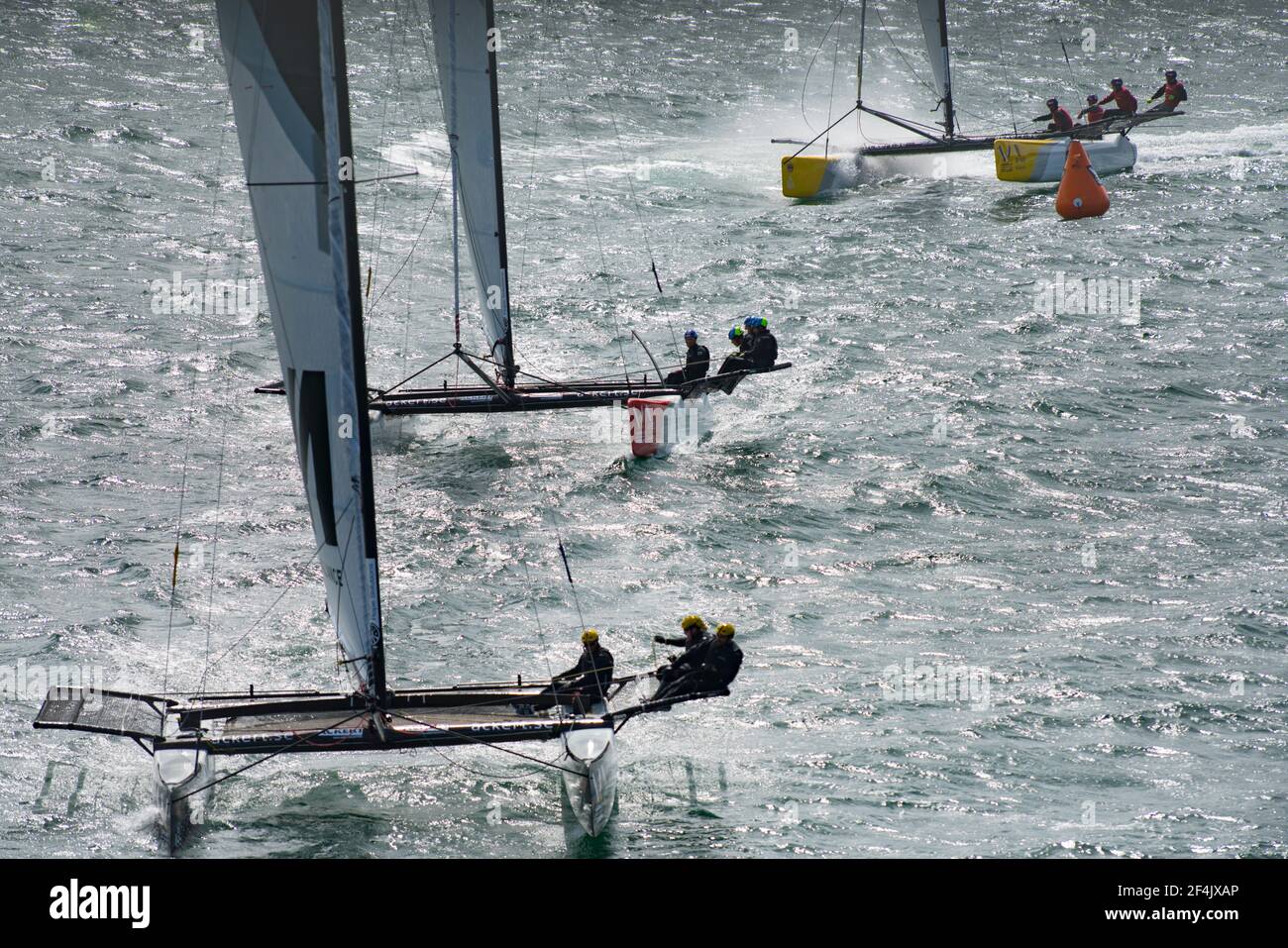 Big Boat sailing Race M32 Catamaran Competition at Marstrand Sweden ...