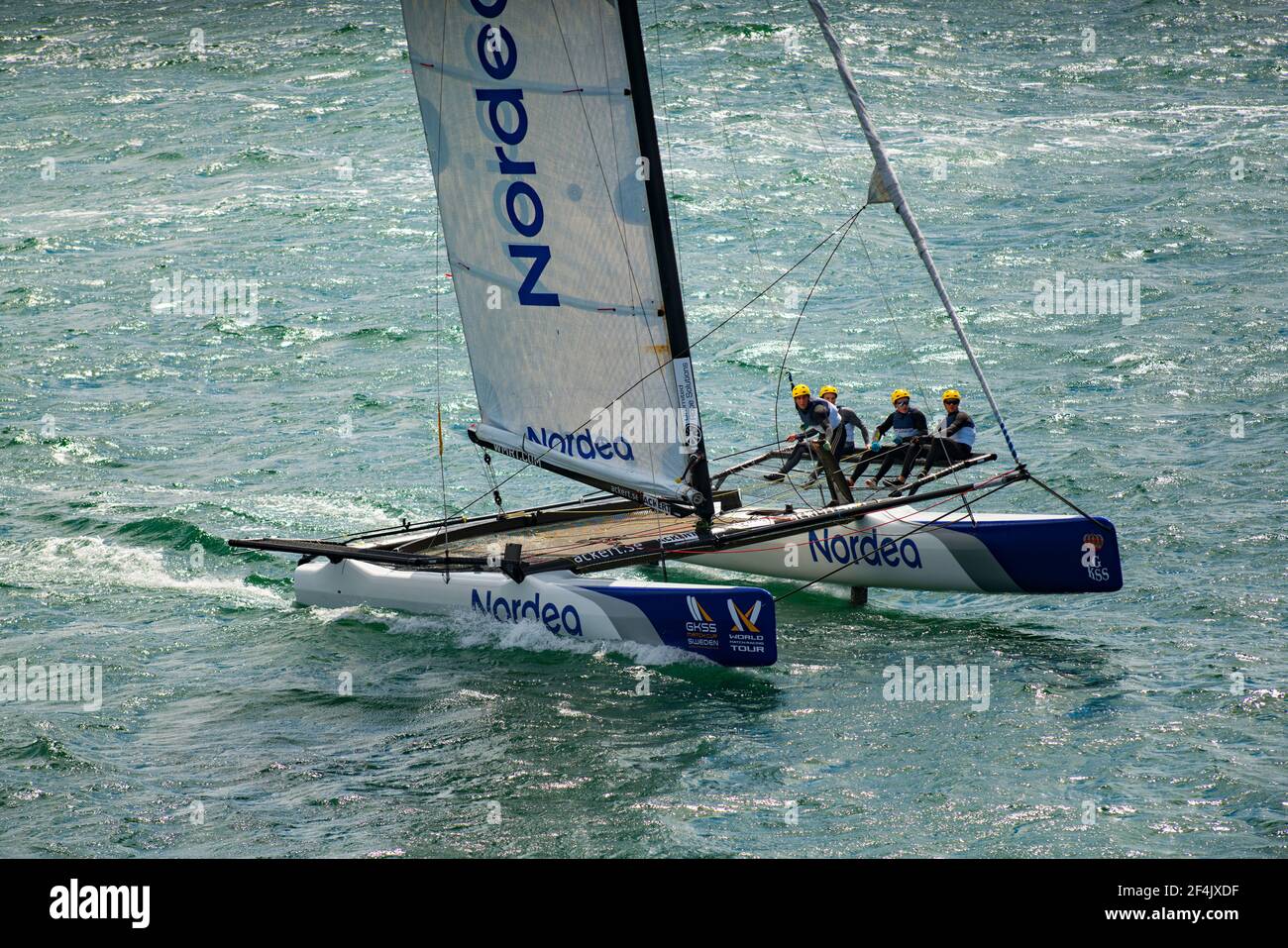 Big Boat sailing Race M32 Catamaran Competition at Marstrand Sweden ...