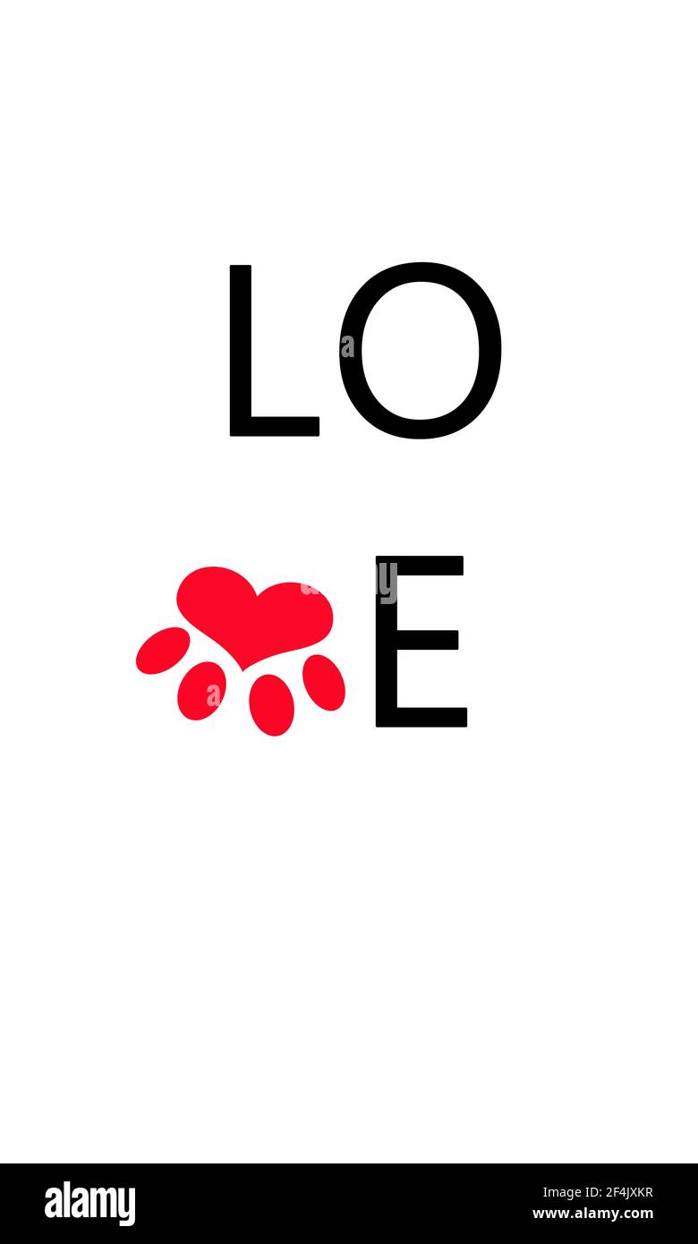 Pink paws background Cut Out Stock Images & Pictures - Alamy