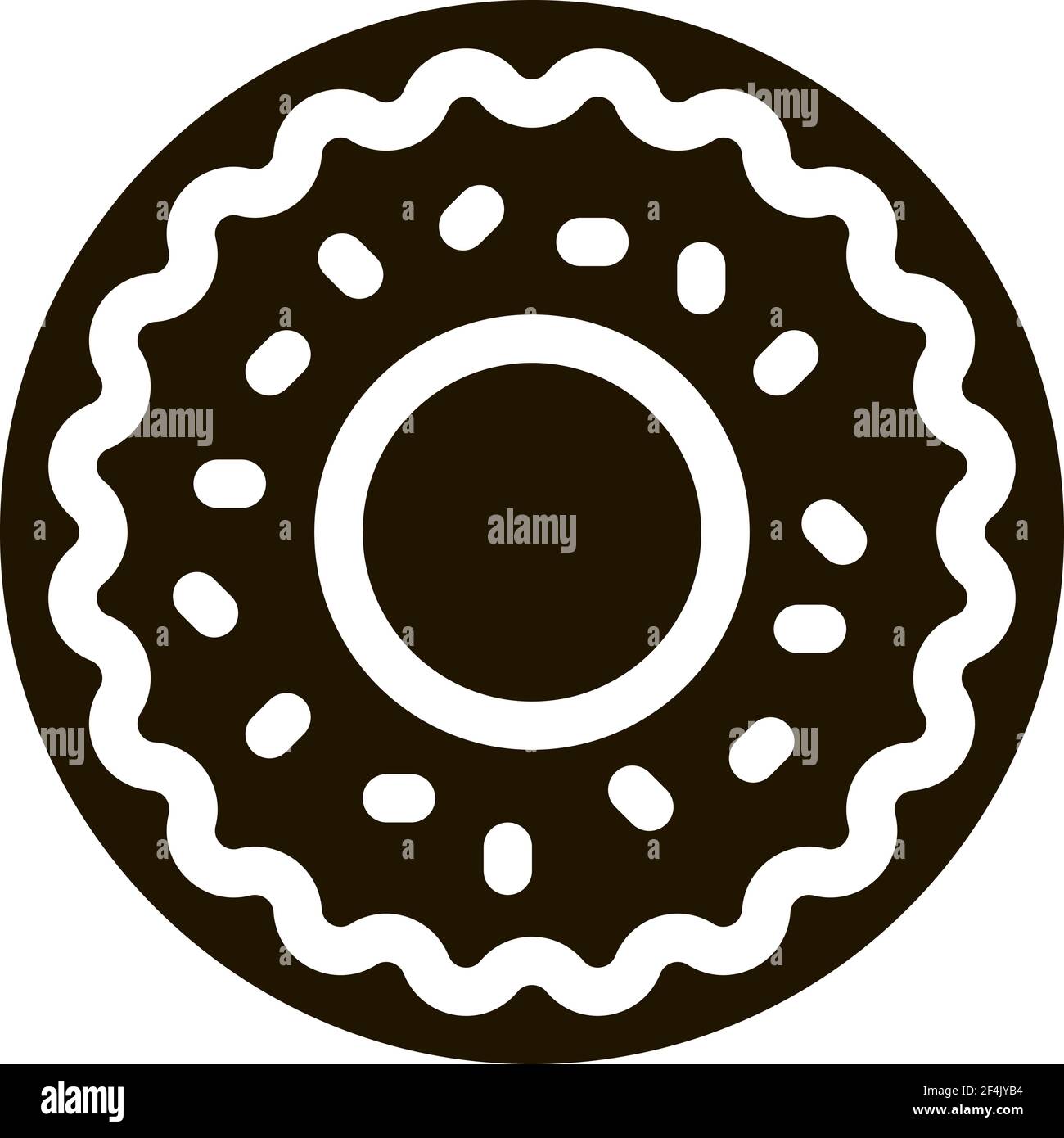 Donut glyph icon delicious Stock Vector Images - Alamy