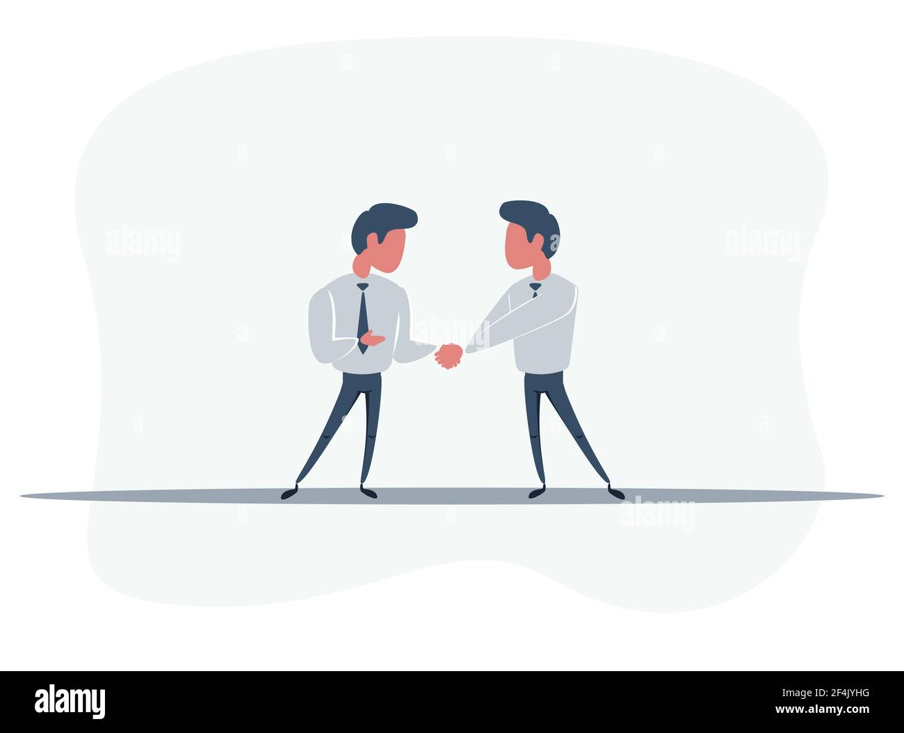 Shaking hands business illustration , symbol of success deal, happy ...