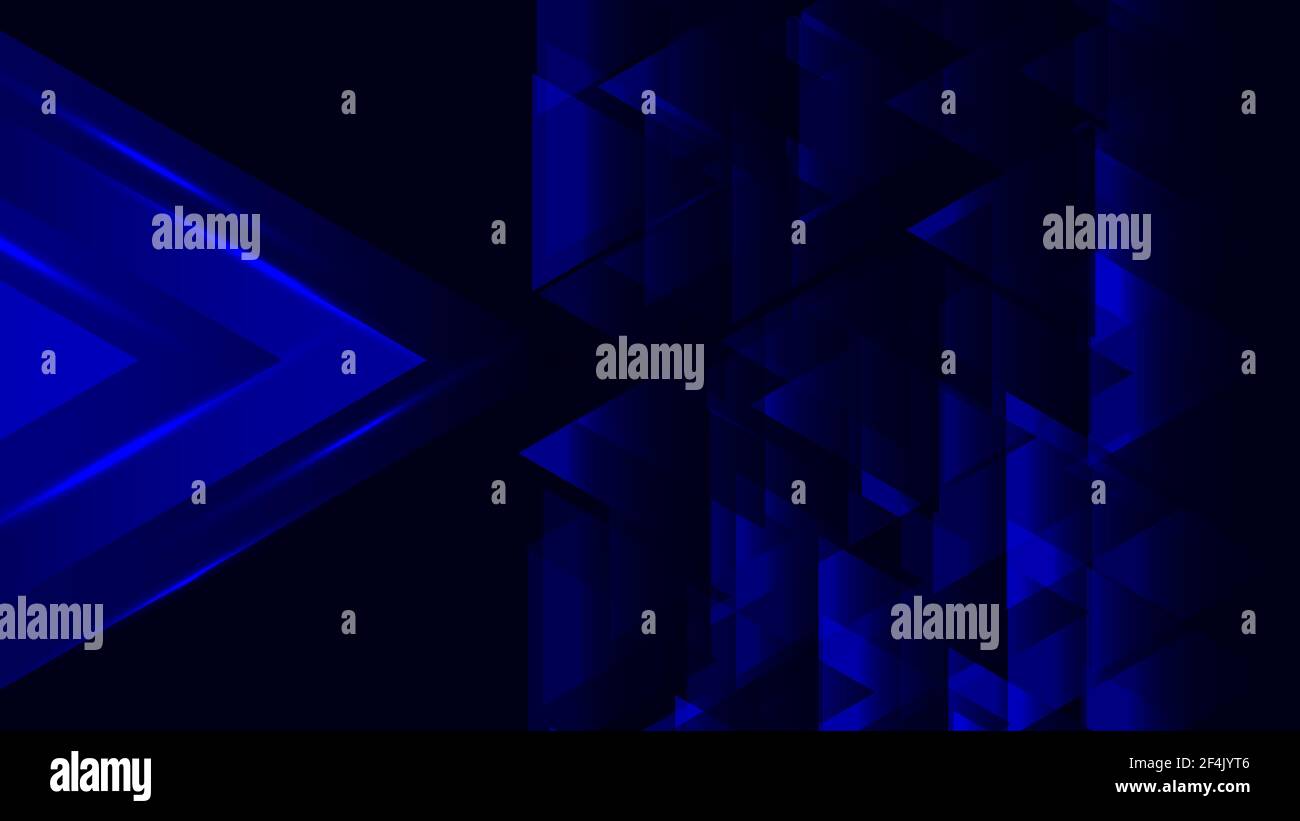 Blue abstract geometric design on black background vector illustration ...
