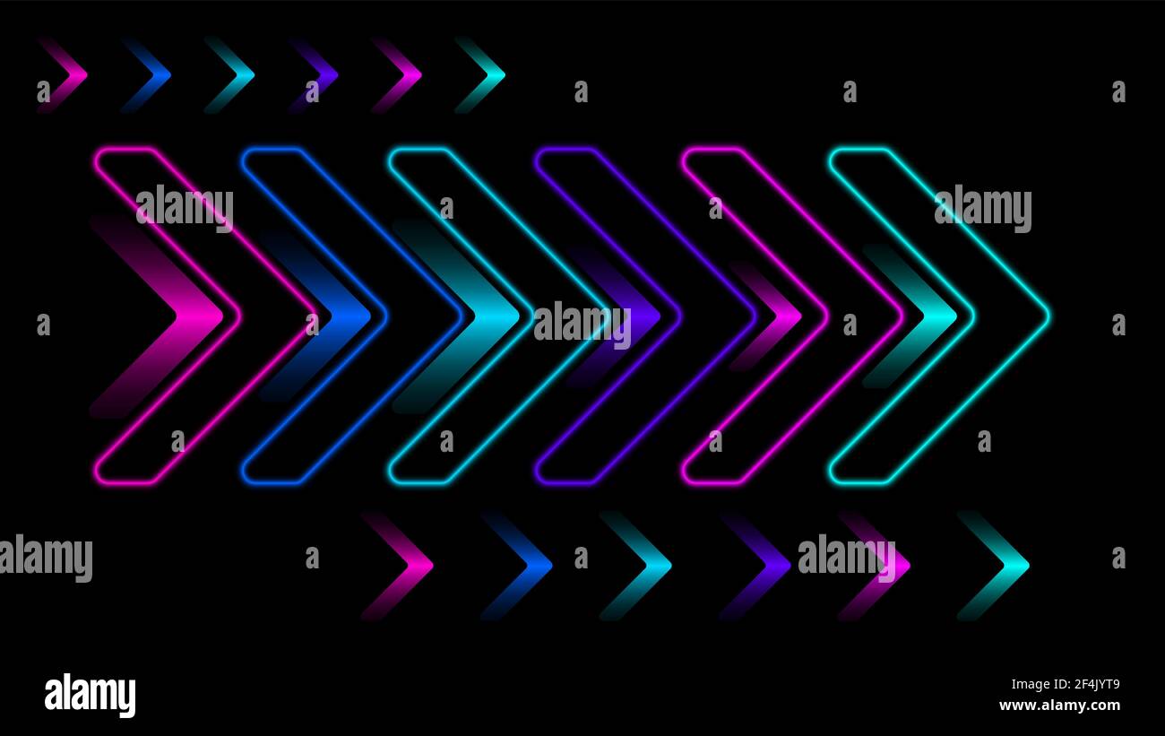 Neon light arrow hi-res stock photography and images - Alamy