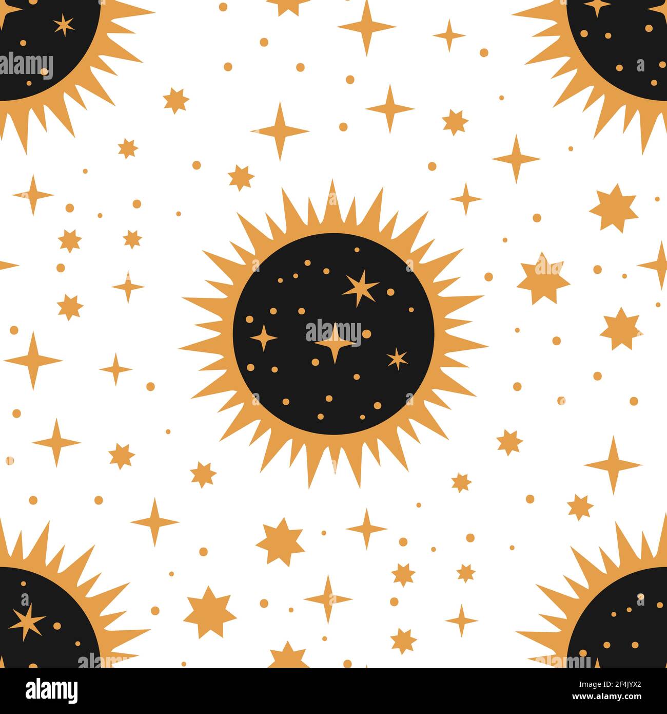 Planet star, sun and moon vector astrology astronomy luxury celestial ...