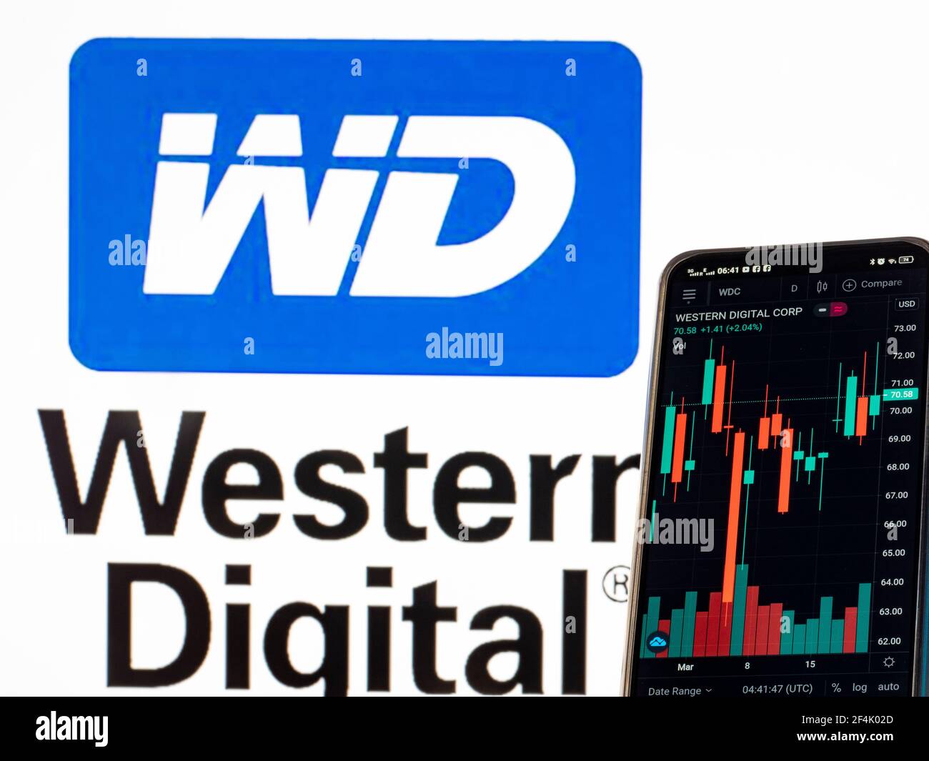 In this photo illustration the stock market information of Western ...