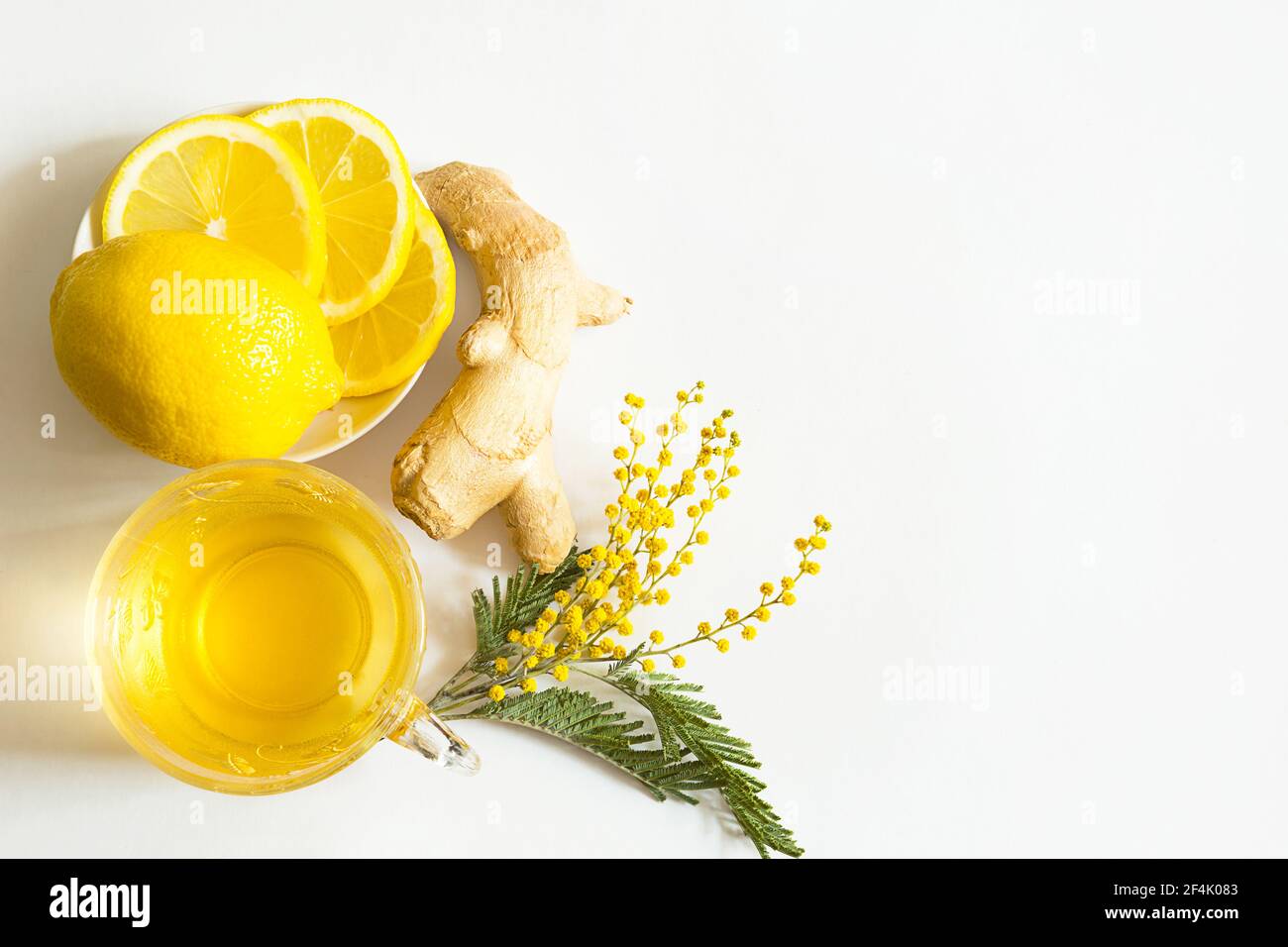 Herbal tea in a cup, ginger, lemon and acacia - strengthen immune ...