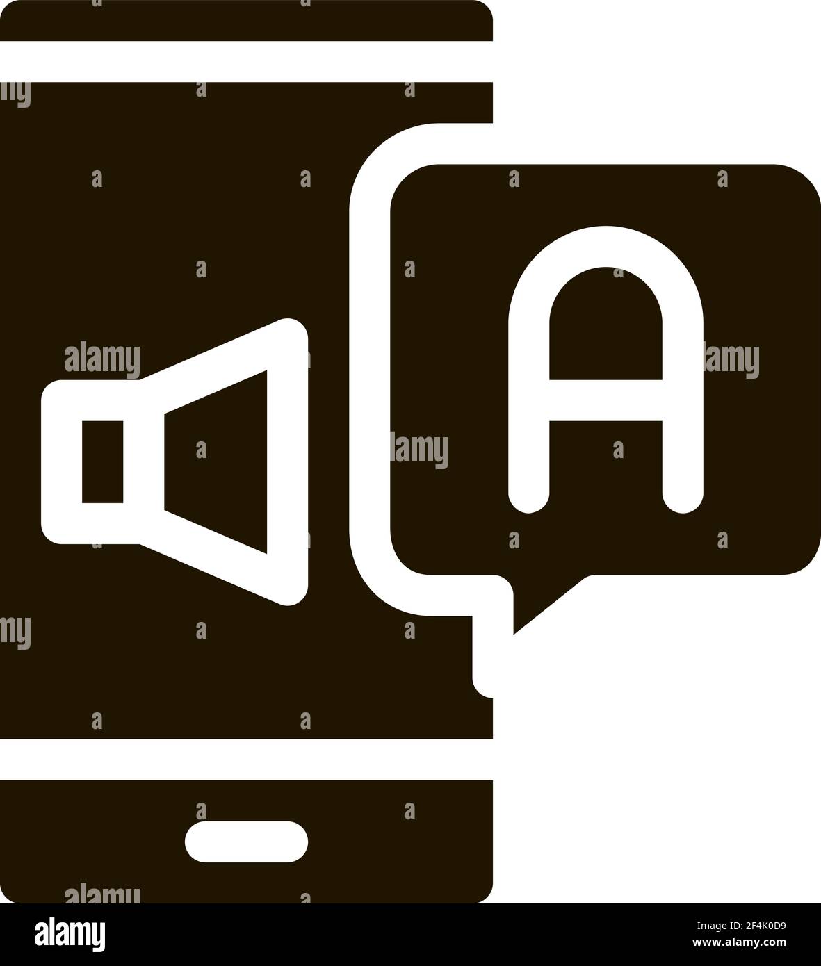 Smartphone Translator App Icon Vector Stock Vector Image & Art - Alamy