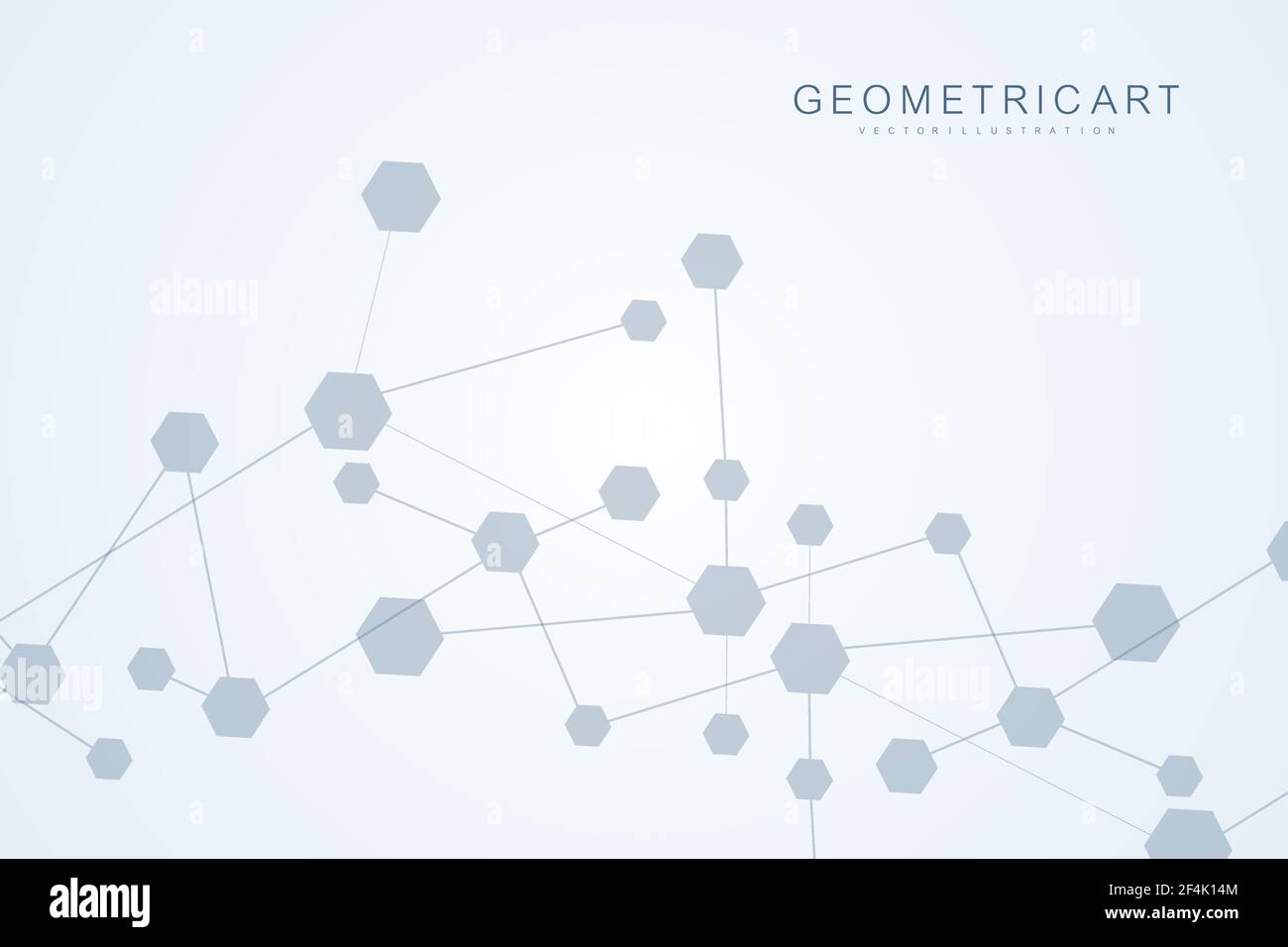 Modern futuristic background of the scientific hexagonal pattern. Virtual abstract background ...