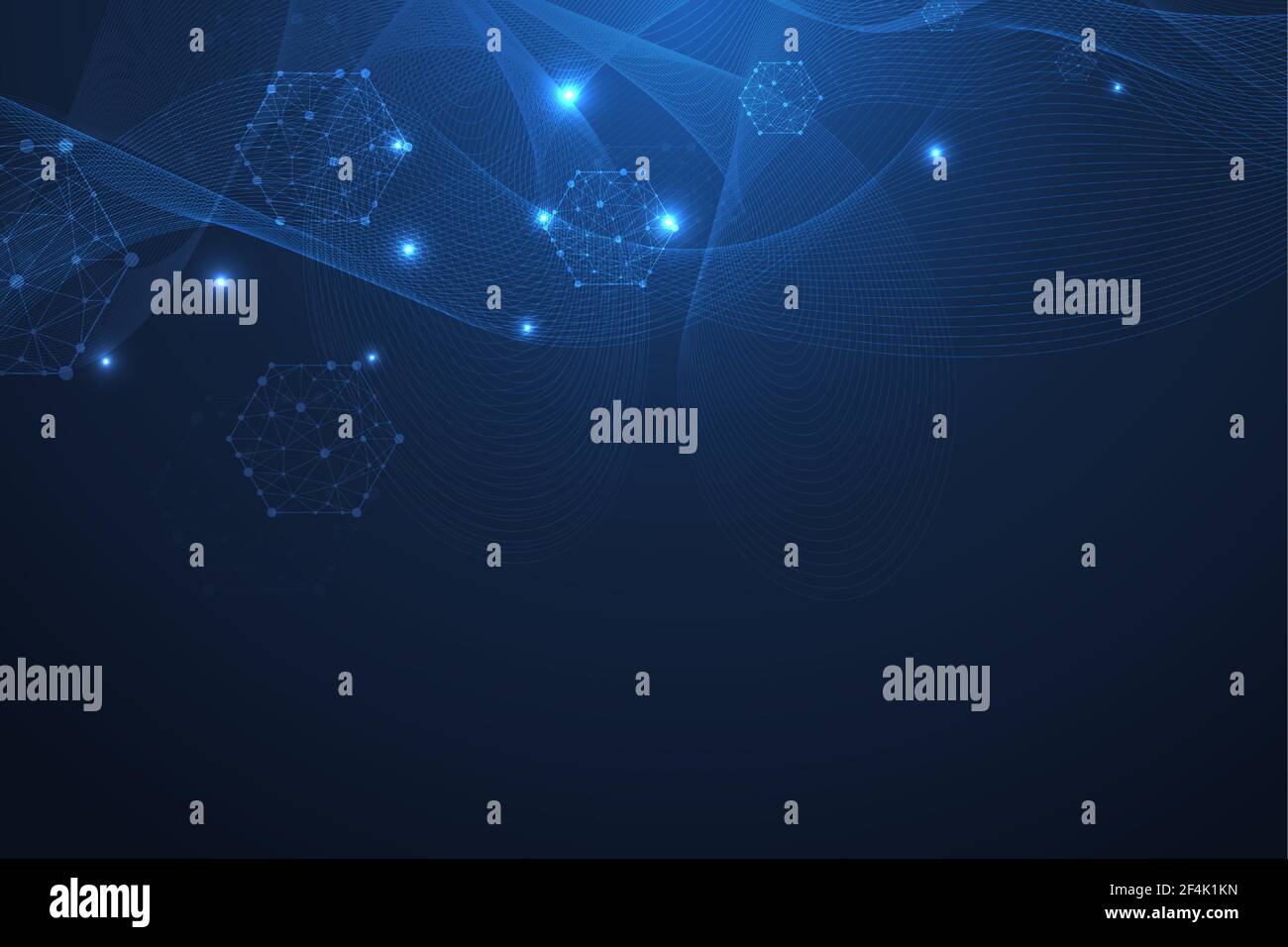 Modern futuristic background of the scientific hexagonal pattern. Virtual abstract background ...