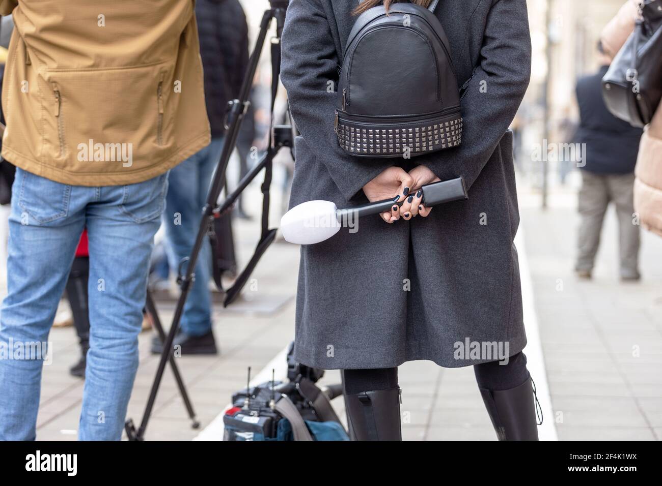 Tv Reporter With Microphone High Resolution Stock Photography and ...