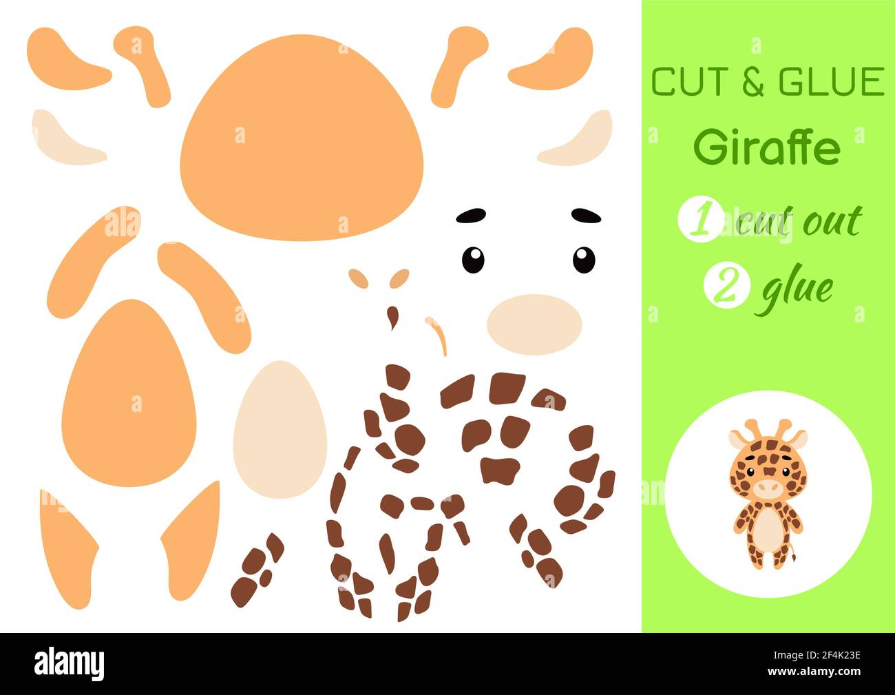 Baby giraffe cutout Stock Vector Images - Alamy