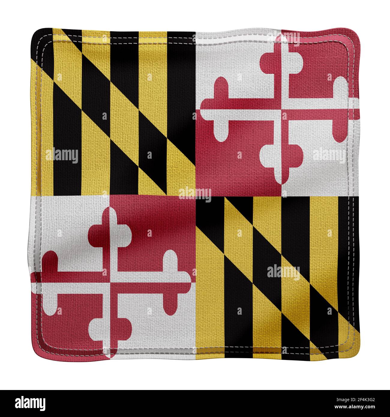 3d rendering of a detailed and textured Maryland USA State flag on ...