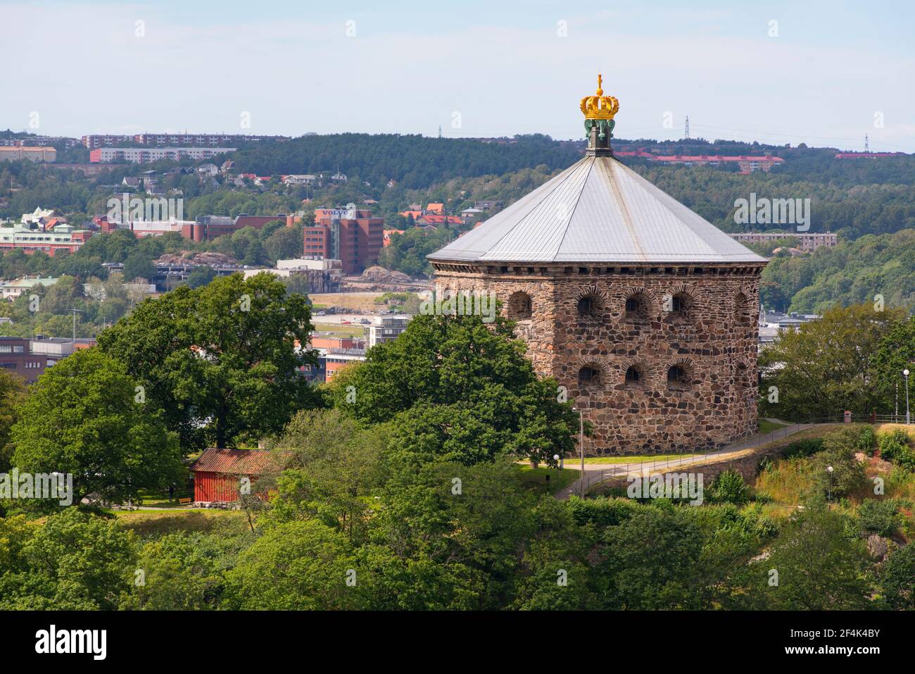 Skansen Krona Old fortress built on hill in the central Gothenburg ...