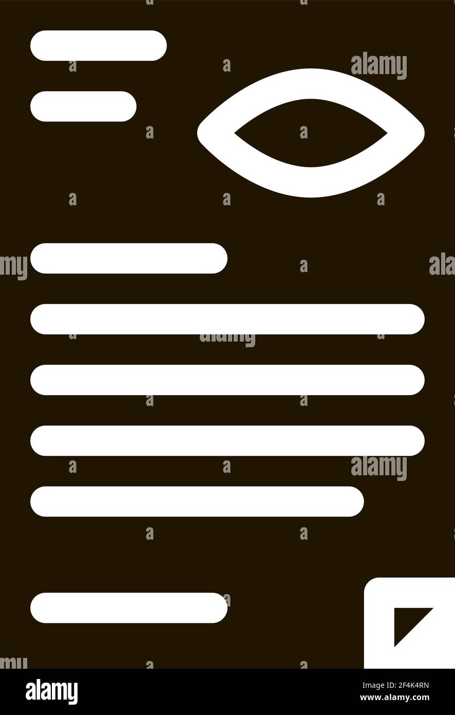 Eye Disease History Document Icon Vector Stock Vector Image & Art - Alamy