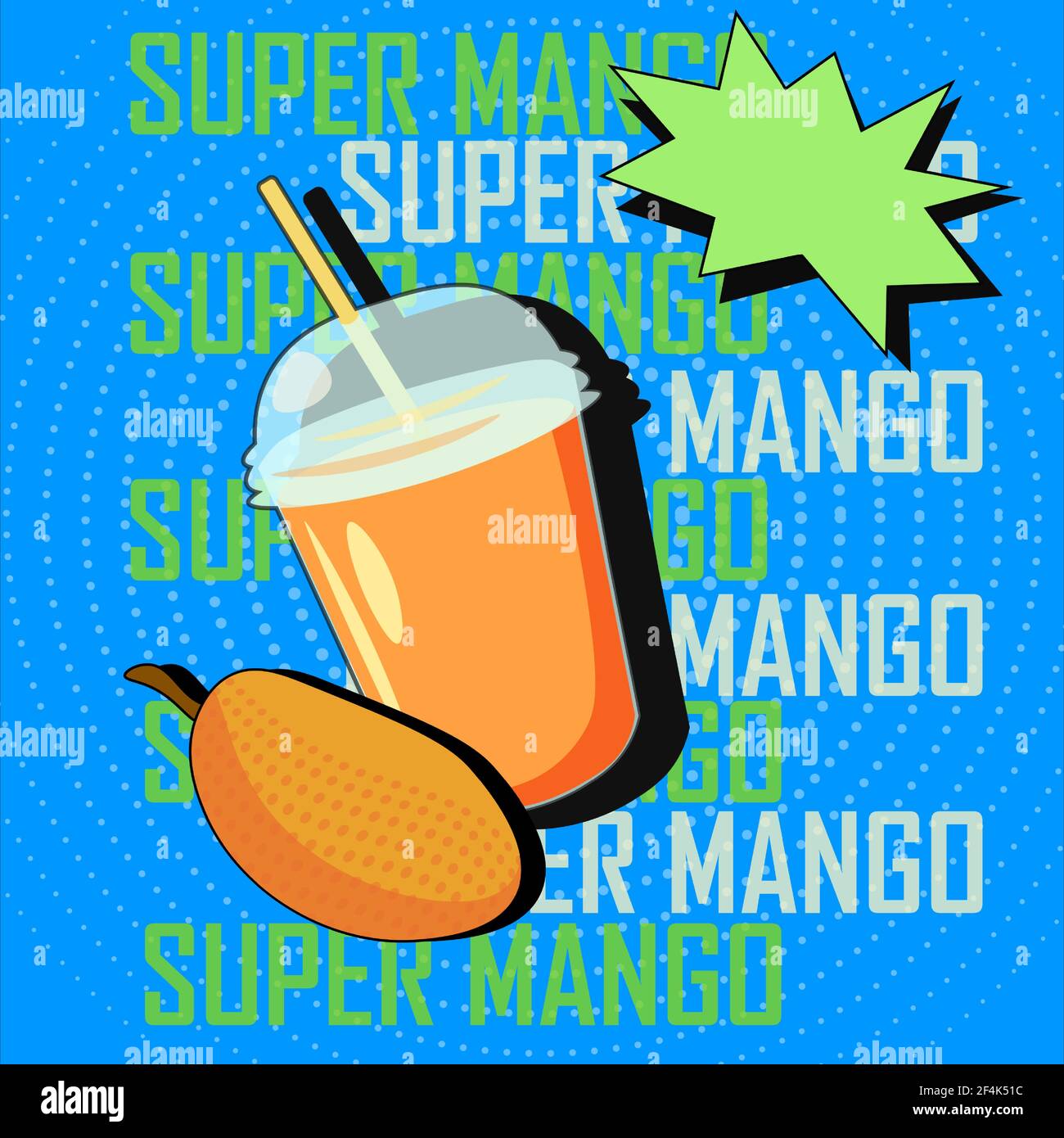 Fresh fruit cocktail blended Stock Vector Images - Alamy